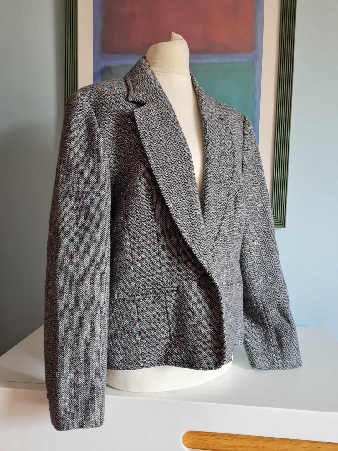 Vintage 1980s Pendleton Herringbone Flecked Pure Virgin Wool Boxy ...