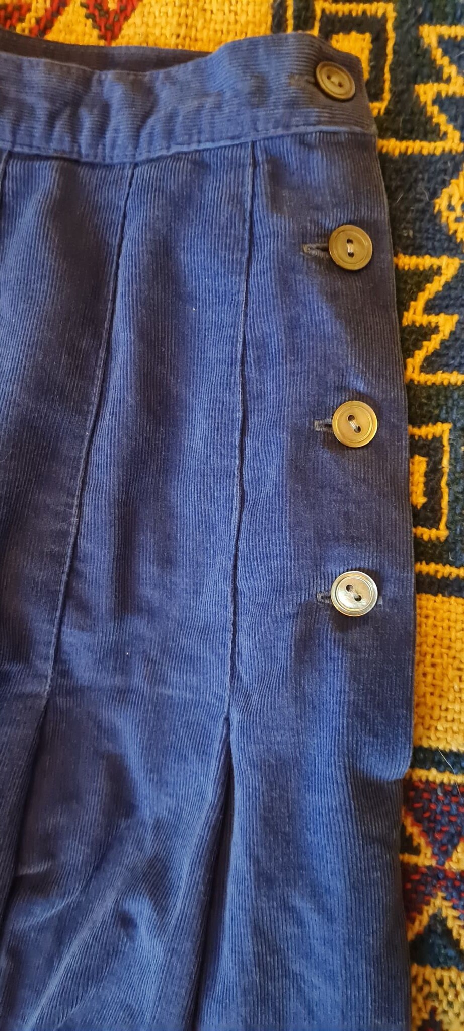 Vintage 1980s Laura Ashley Blue Needle Cord Skirt XS 26 Ins - Etsy