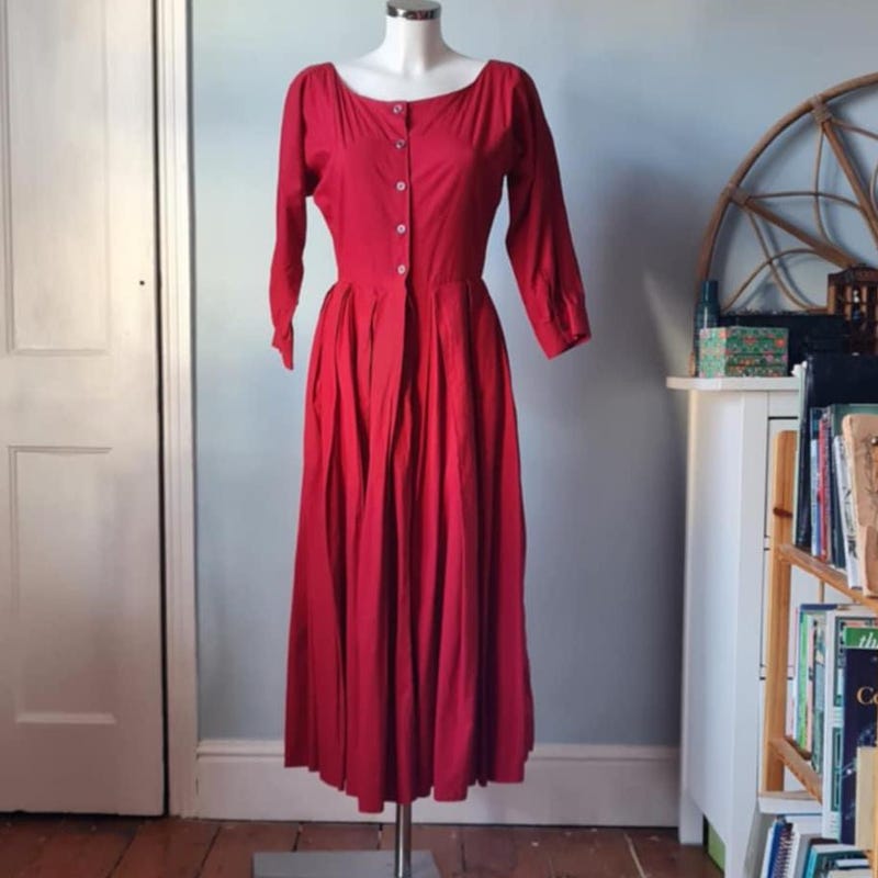 Red Cotton Ceremonial Dress - Etsy