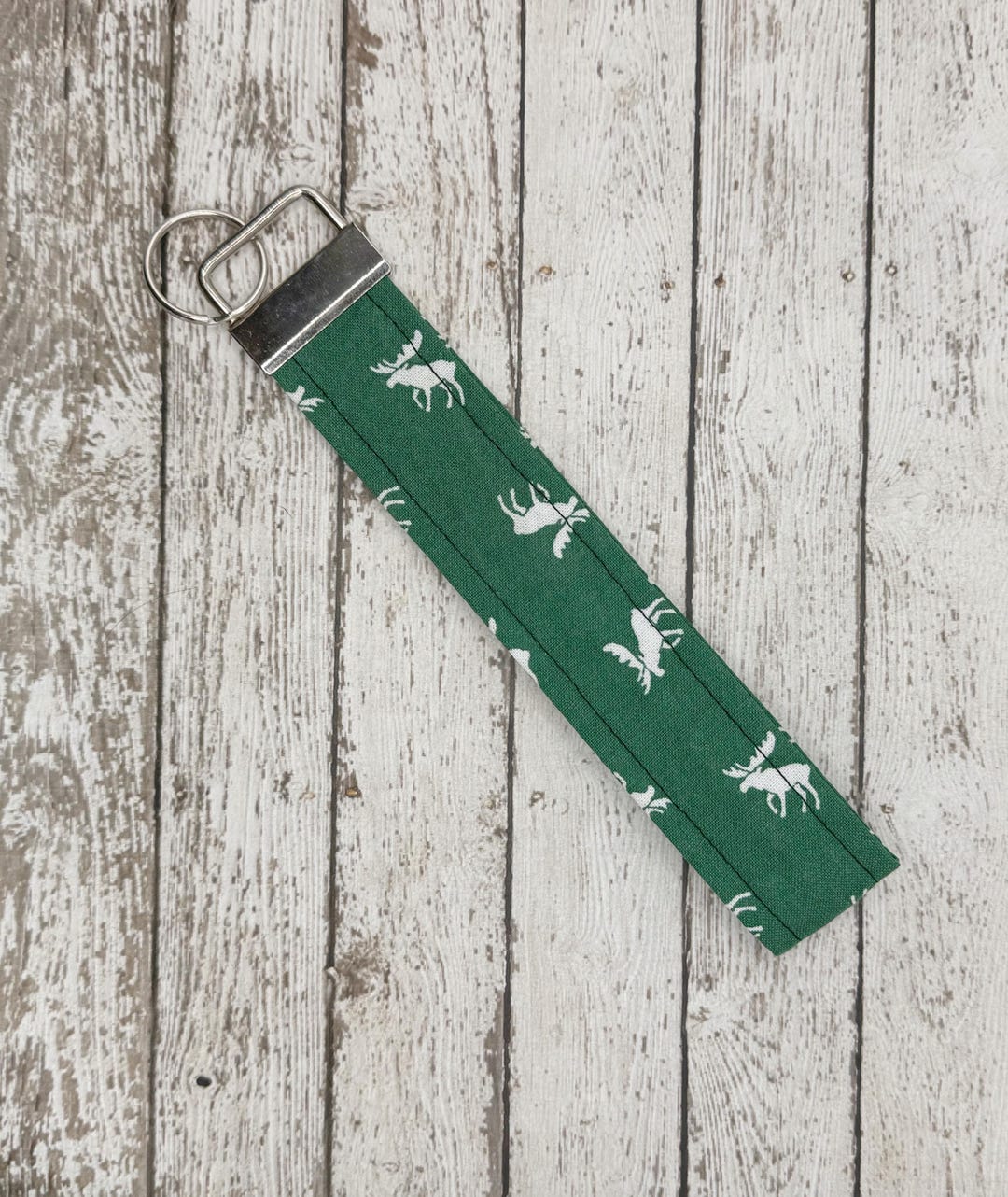 Moose Key Chain, Wristlet Keychain, Fabric Key Chain, Sewn Keychain ...