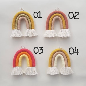 Macrame Rainbow Keyring 12 Colours - Etsy