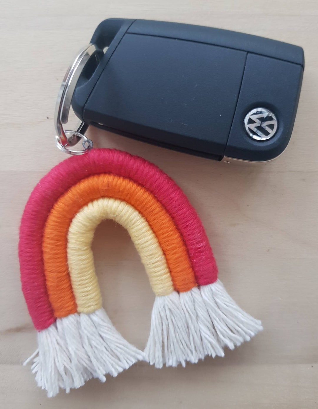 Macrame Rainbow Keyring Sunshine - Etsy