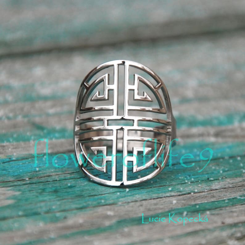 Lu Ring Chinese Symbol of Wealth Stainless Steel - Etsy