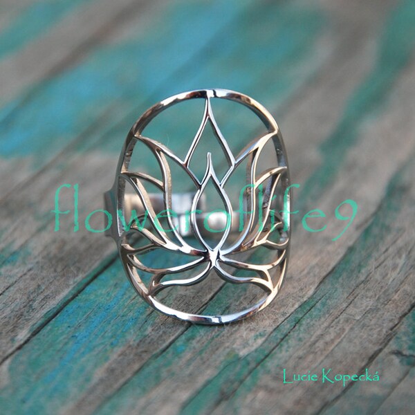 Lotus Flower Ring - Etsy
