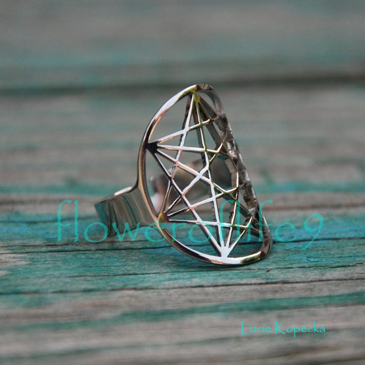 Heptagram Ring Stainless Steel - Etsy Australia