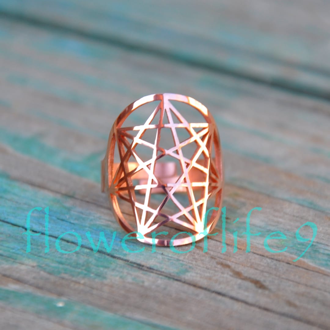 Heptagram Ring - Copper - Etsy