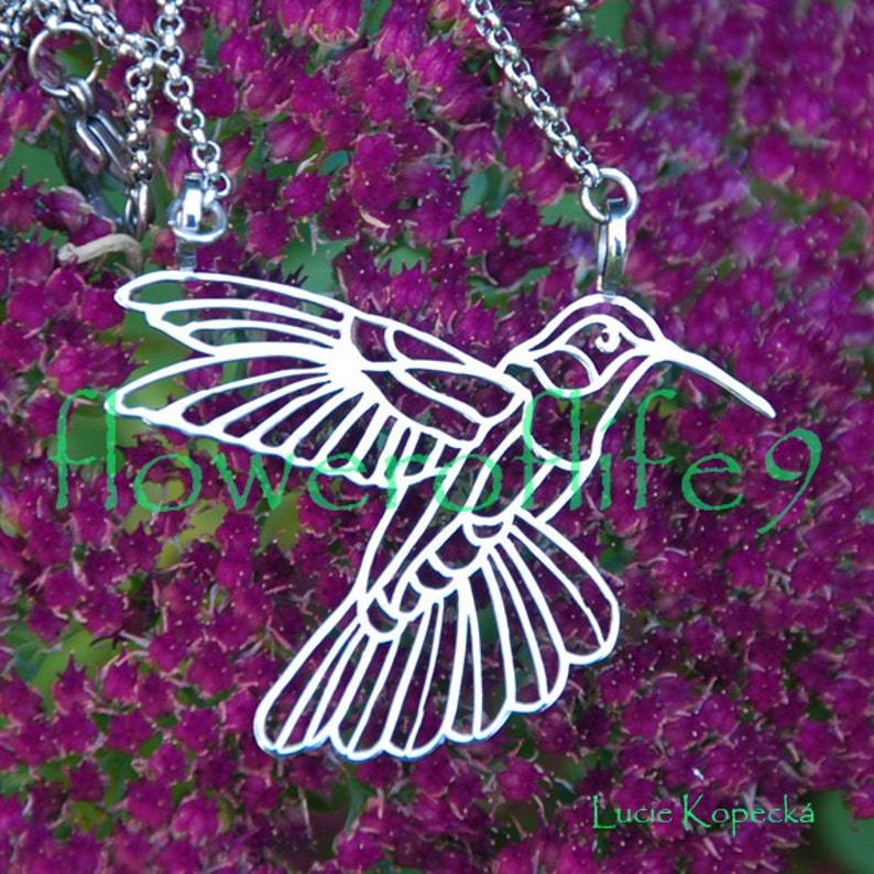 Hummingbird Pendant With Chain - Stainless Steel - Etsy