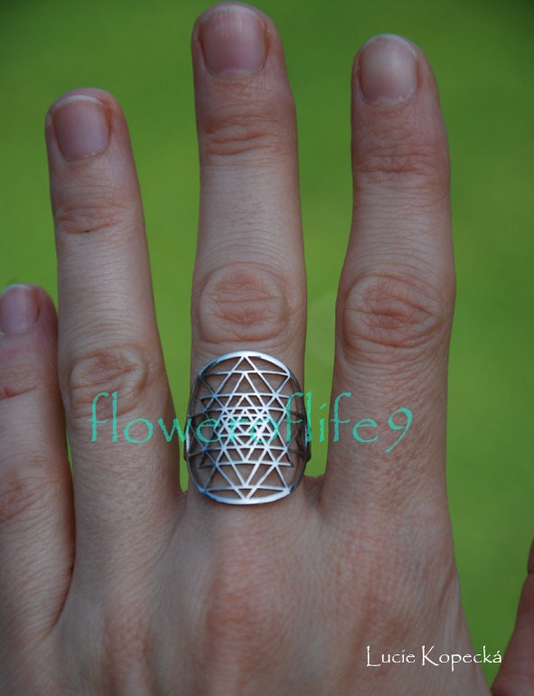 Sri Yantra Ring Stainless Steel - Etsy