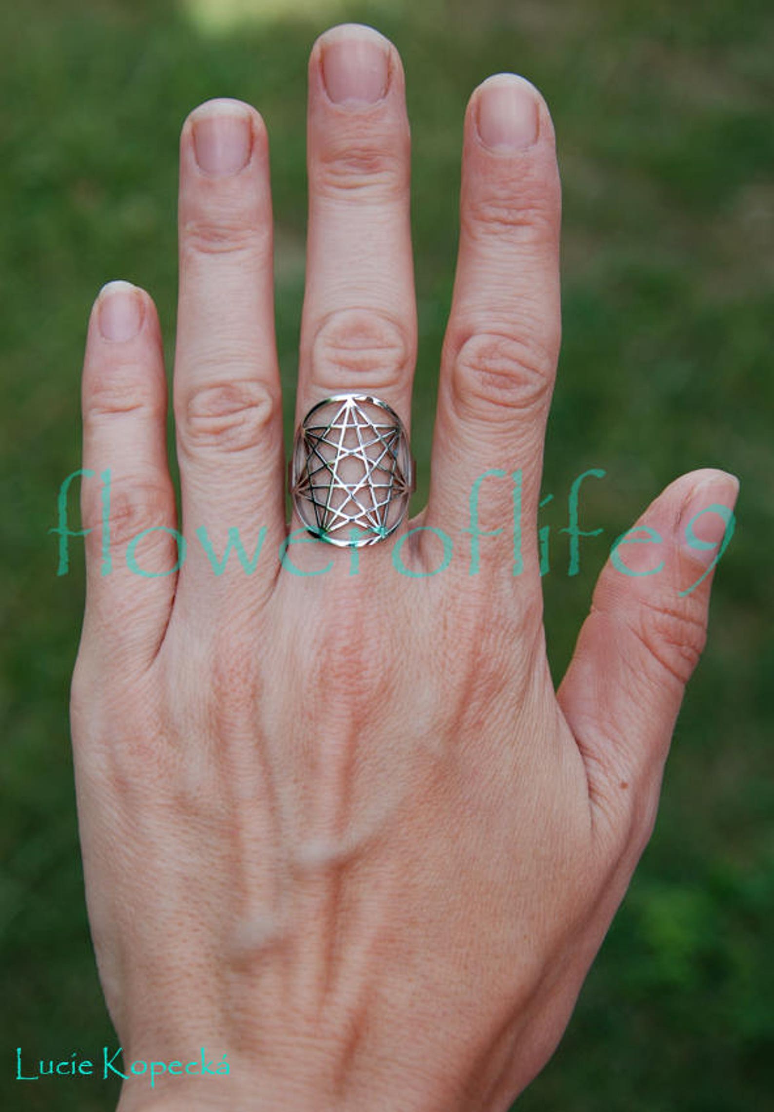 Heptagram Ring - Stainless Steel - Etsy