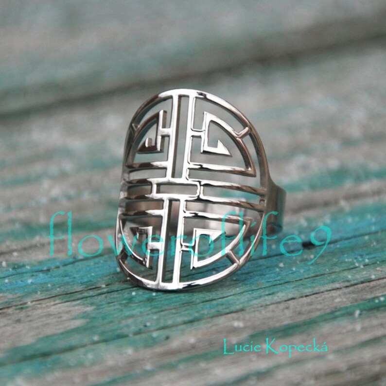 Lu Ring Chinese Symbol of Wealth Stainless Steel - Etsy
