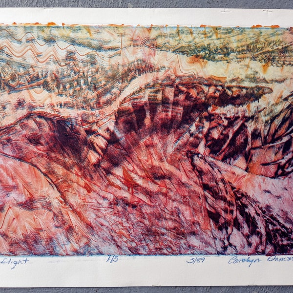 Monoprint Art - Etsy