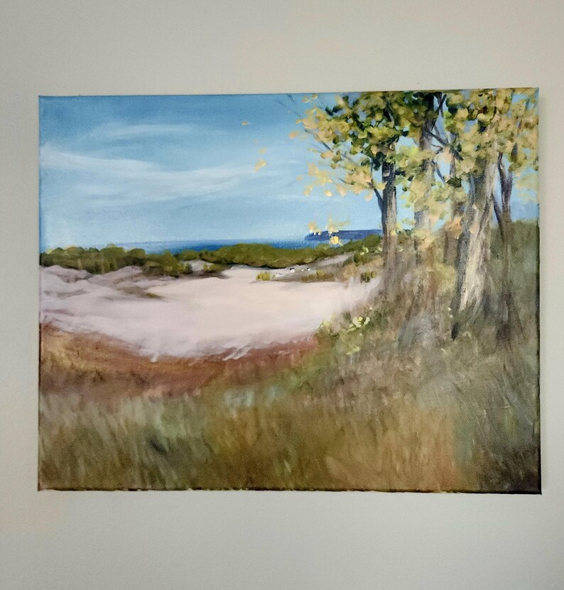 Original Acrylic Landscape Painting: Autumn at the Dunes, Pierce ...