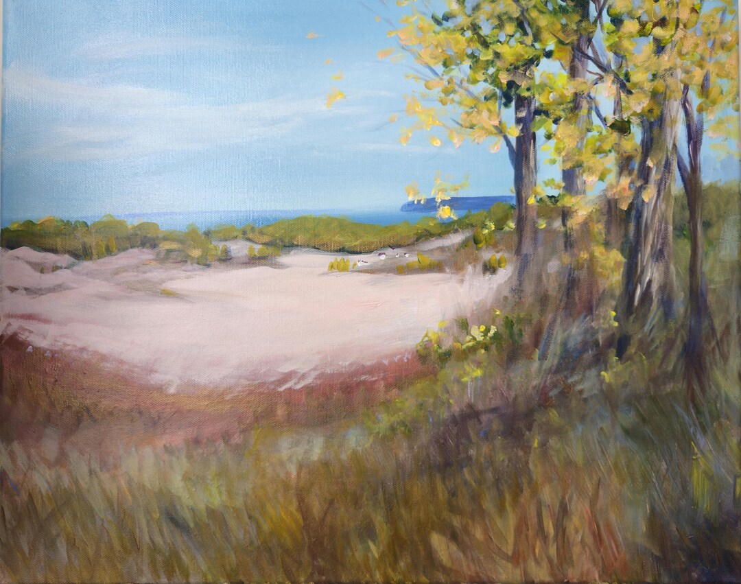 Original Acrylic Landscape Painting: Autumn at the Dunes, Pierce ...