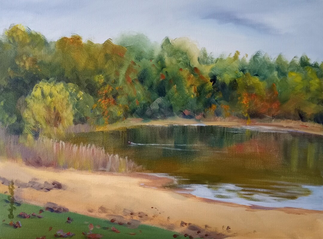 Michigan Original Art, October Morning, Valhalla Park, Holt Michigan - Etsy