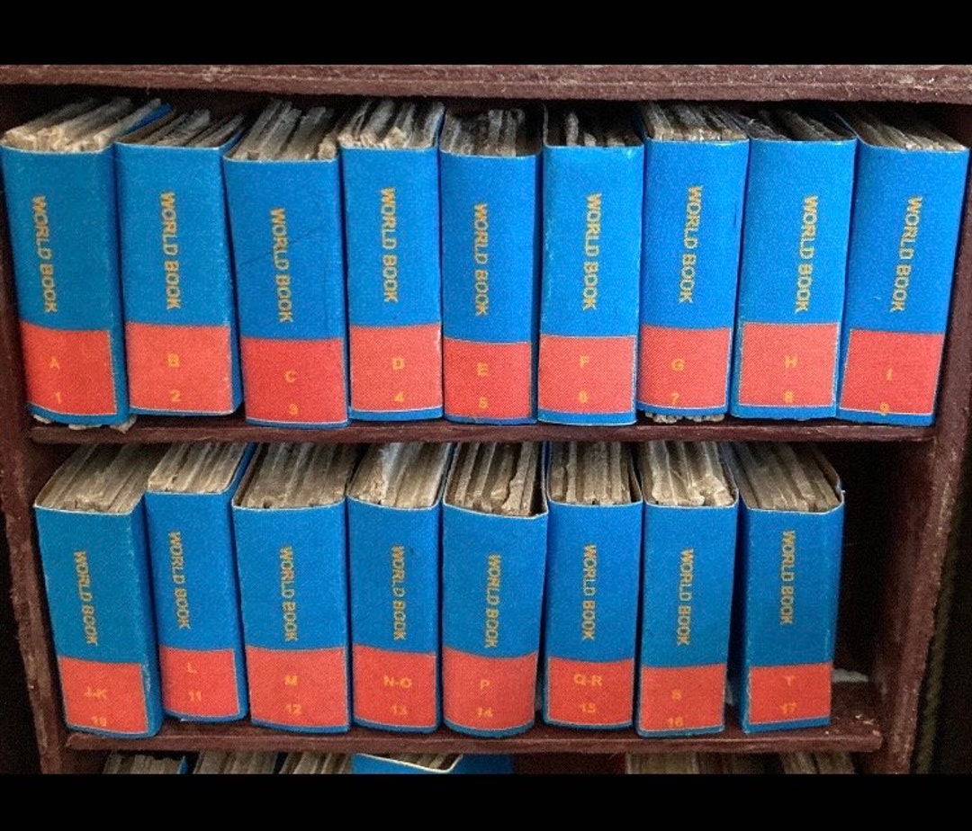 1:12 PDF Pattern BLUE World Book Encyclopedia Set 21 Volumes Printable ...