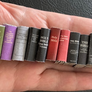 Pattern Miniature Bibles 1:12 Scale Book Printable DIY Covers Template ...