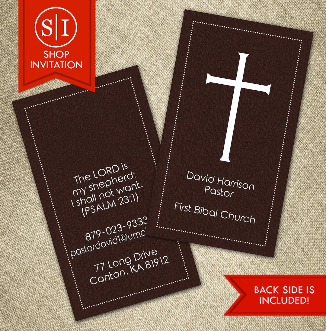 Holy Cross Business Card | Bible Pastor Church Religious Spiritual ...