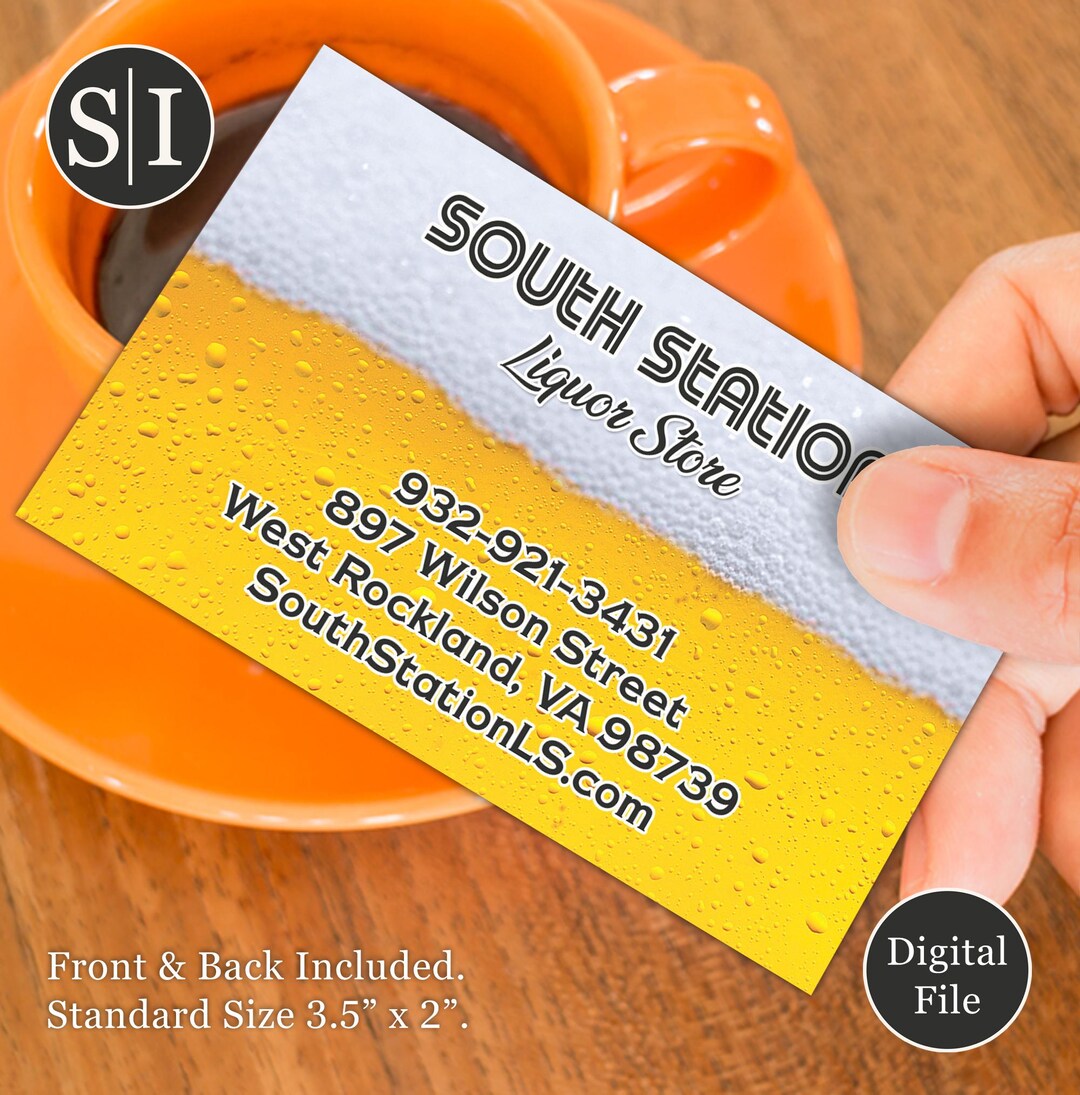 Beer & Craft Beverage Business Card | Liquor Store, Brewery, Mobile Bar ...