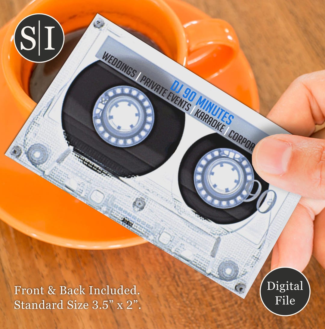 DJ Disc Jockey Business Card | Retro Audio & Vinyl Design for Nightclub ...