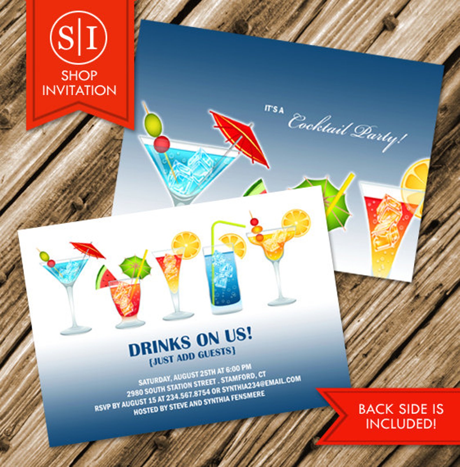 Cocktail Party Drinks Summer Alcohol Invitation (DIGITAL ONLY) - Etsy