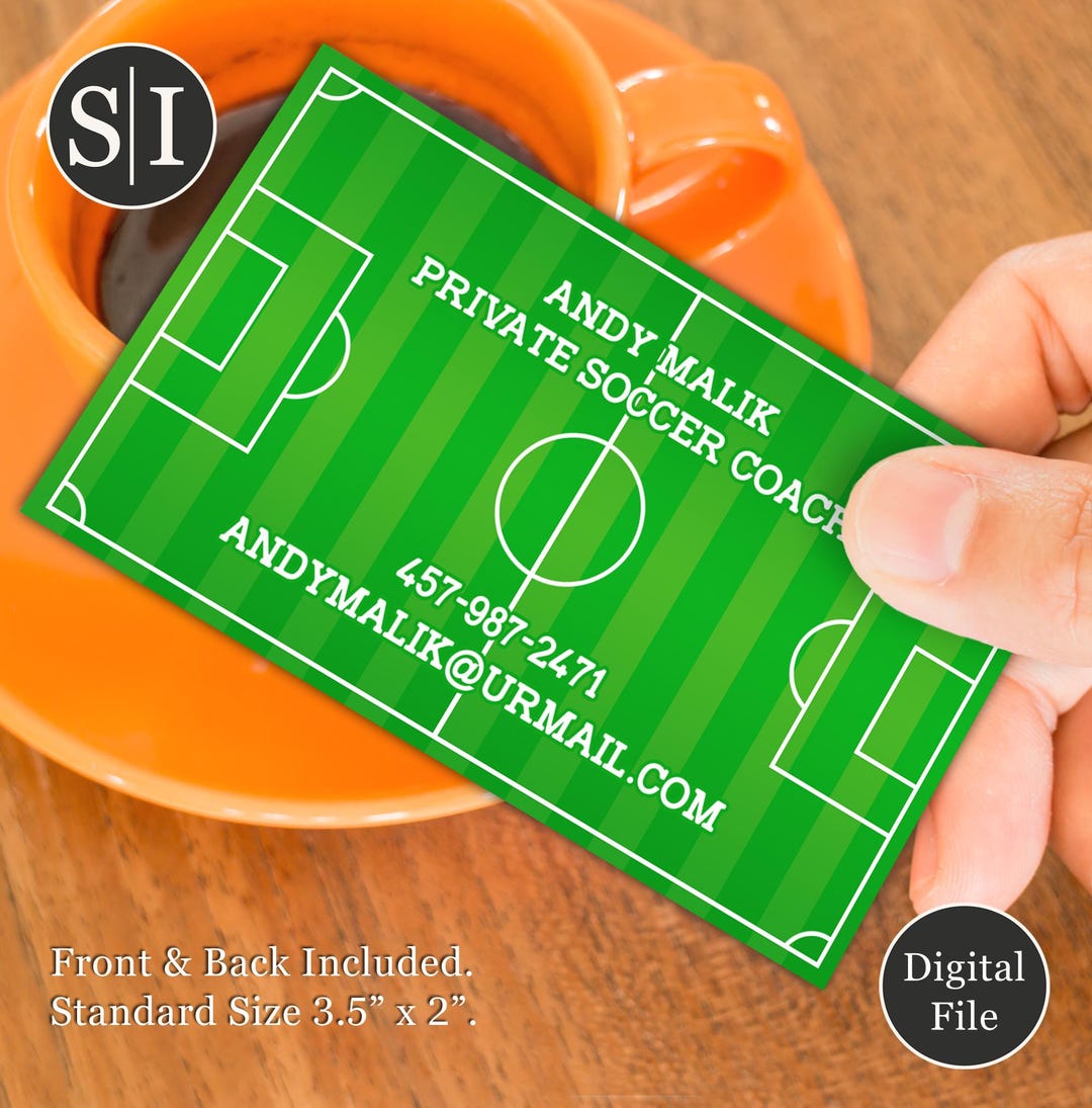 Soccer & Football Business Card | Coach, Trainer, Youth Club and Sports ...