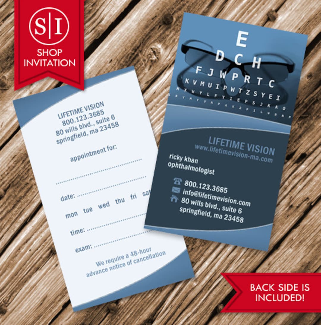 Optical Eye Doctor Business Card | Ophthalmologist Optometric | Digital ...