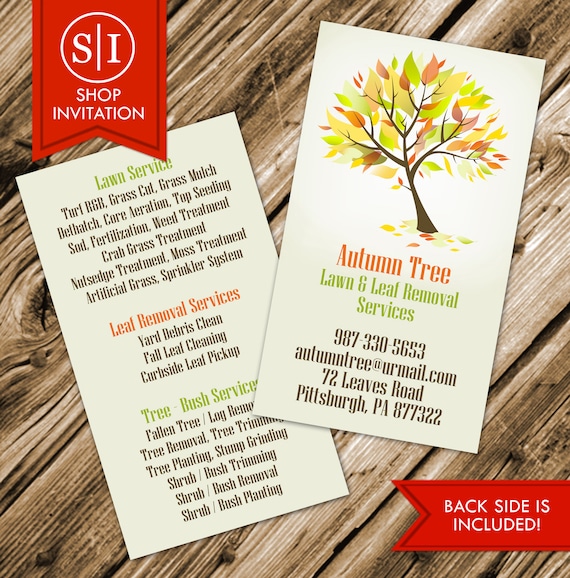 Fall Leaf Printable Business Card