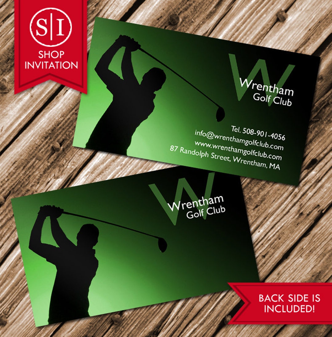 Custom Golf Course Business Card Golfing Digital Download - Etsy