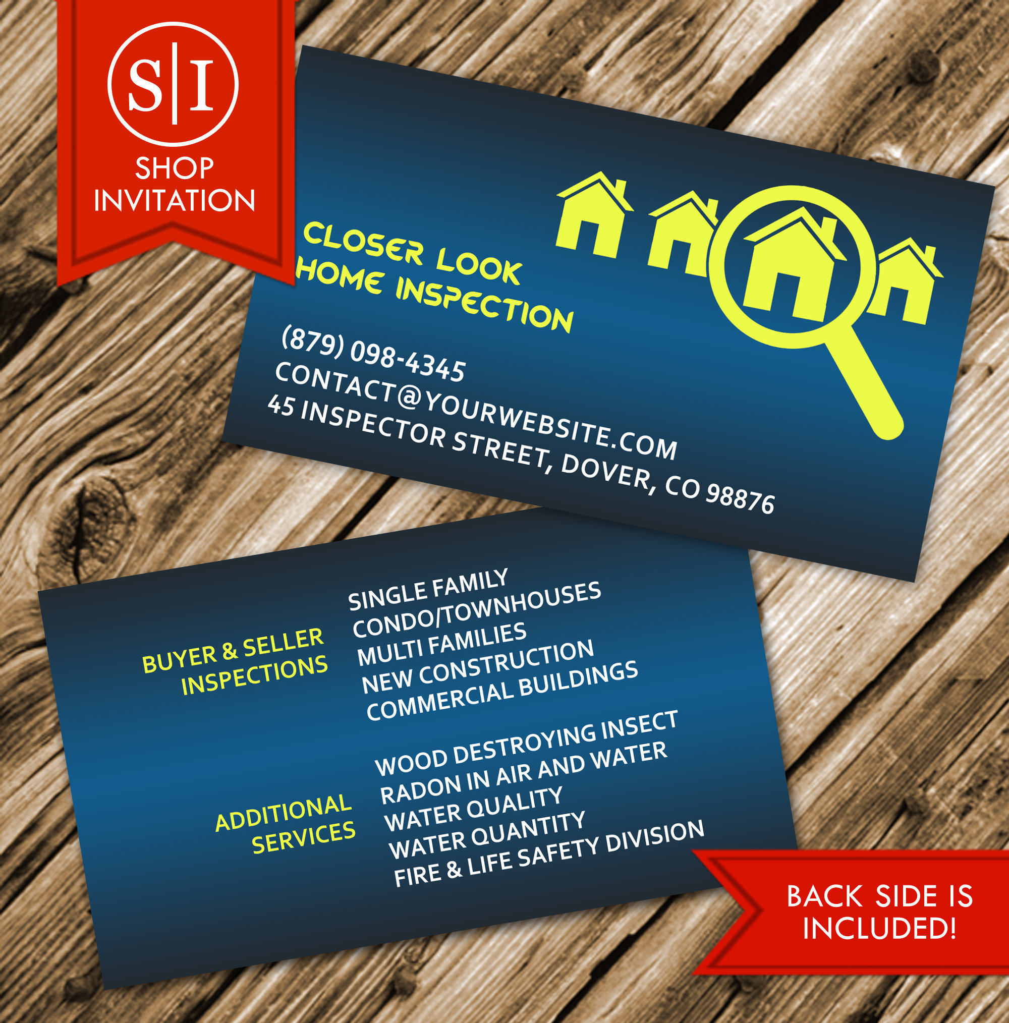 Home Inspector Business Cards
