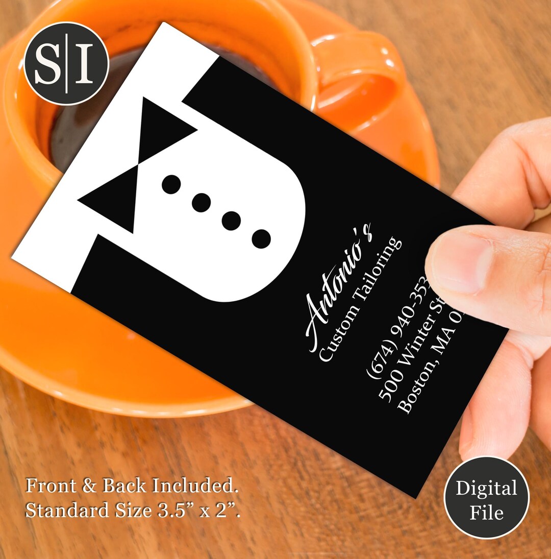 Tuxedo Business Card | Black Suit Formal Professional Card for ...