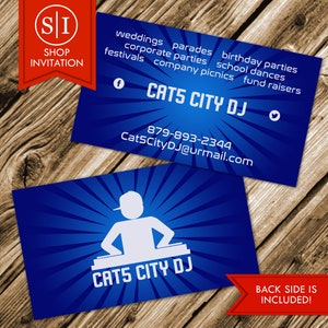 DJ Disc Jockey Business Card | Music Nightclub Party Event Dancing ...