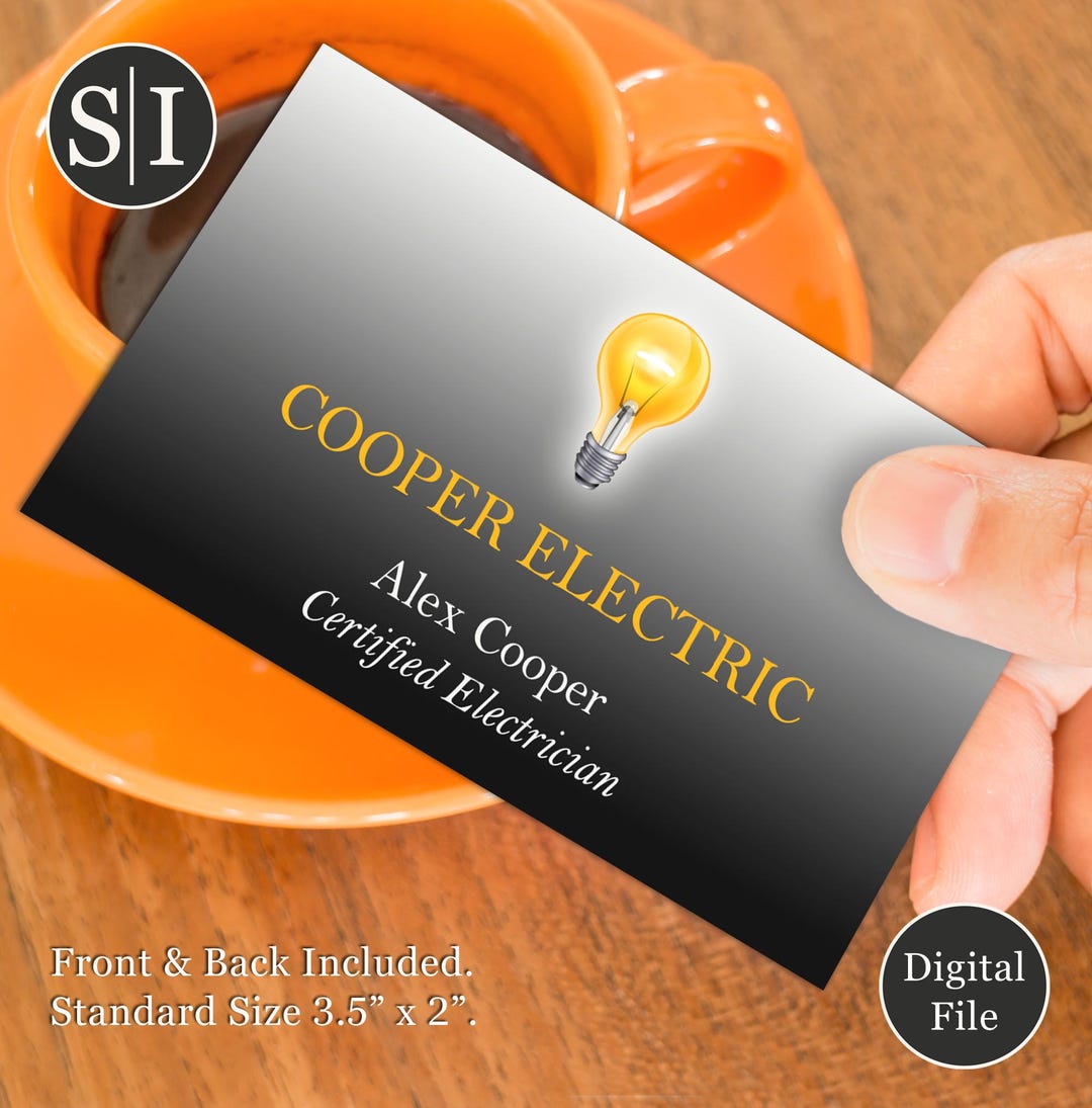 Electrician & Home-service Business Card | Electrical Contractor ...