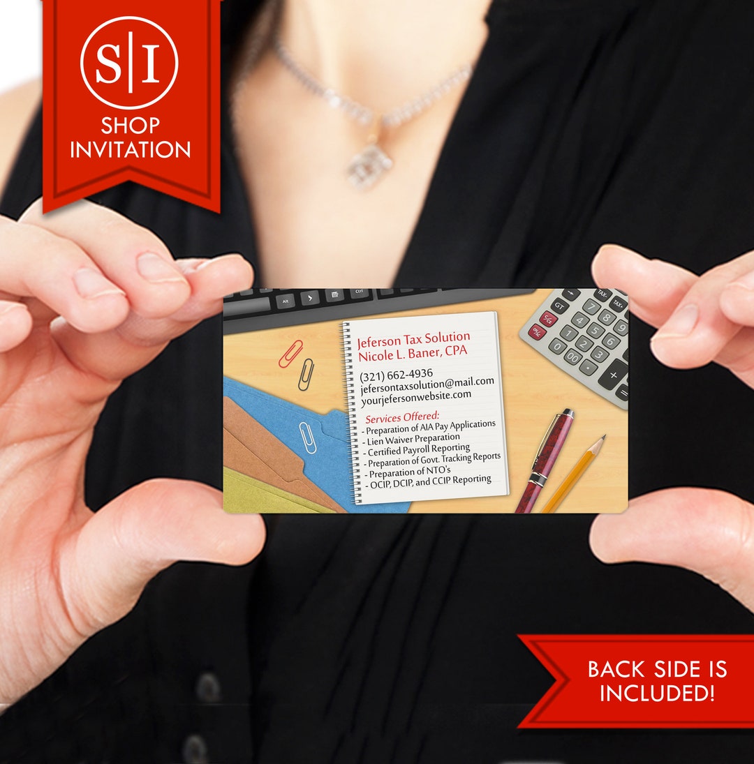 Tax Accounting Business Card | Accountant Bookkeeping CPA Bookkeeper ...