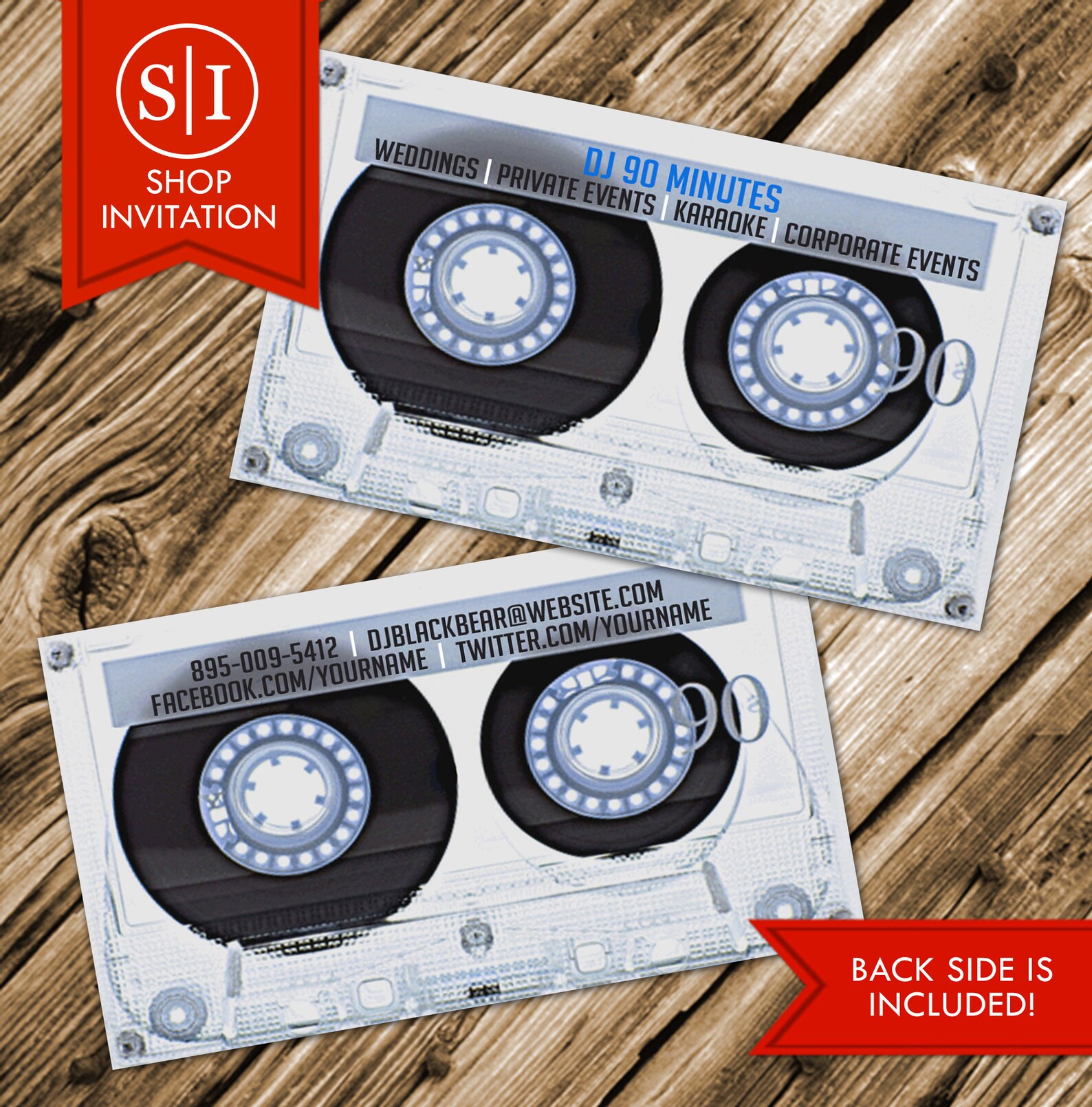 Audio Cassette Tape DJ Disc Jockey Retro Music Club Business - Etsy