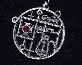 Seal Sigil of Goetia Balam With Ruby Garnet Labradorite | Etsy