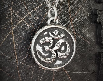 Buy Diamond OM AUM Necklace, OM Aum Gold Pendant, Hinduism Buddhists ...
