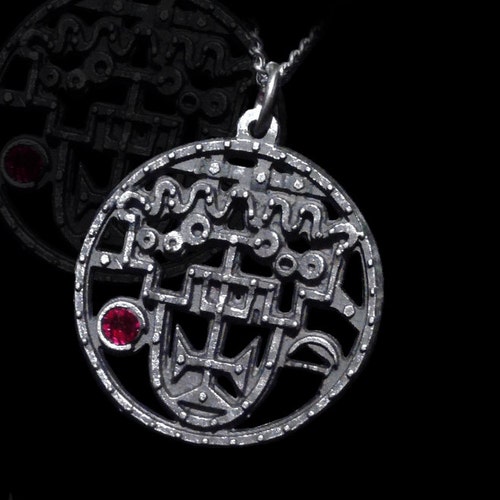 Seal Sigil of Stolas Necklace With Antique Finish | Etsy