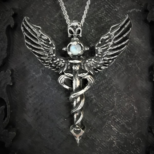 Caduceus Necklace - Etsy