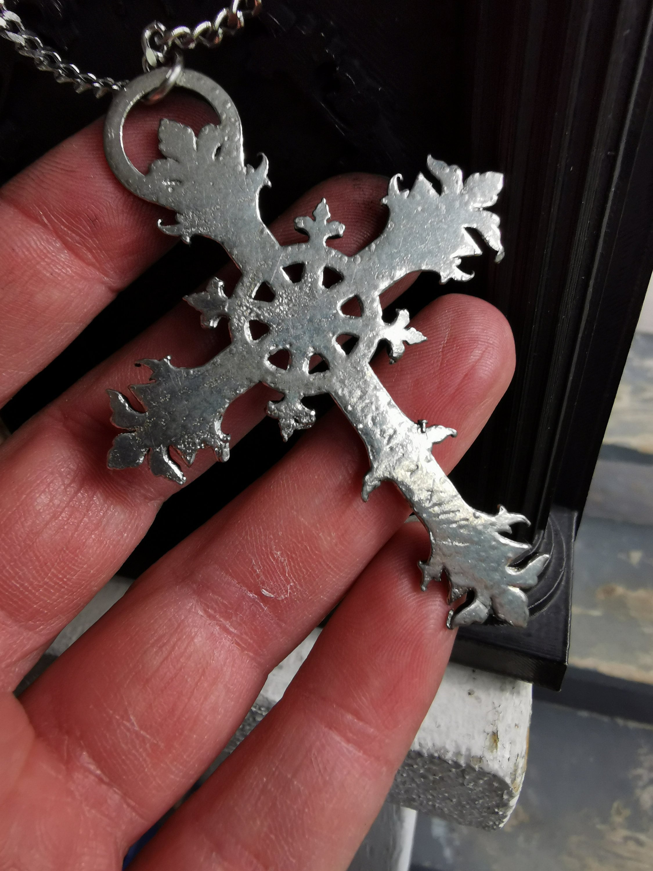 Handmade Gothic Cross Necklace With Swarovskis - Etsy