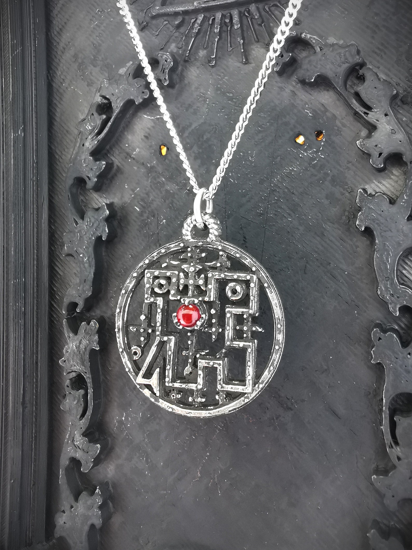 Seal Sigil of Halphas Seals of Goetia With Gemstone of Your - Etsy