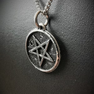 Inverted Pentagram Pendant With Antique Finish - Etsy