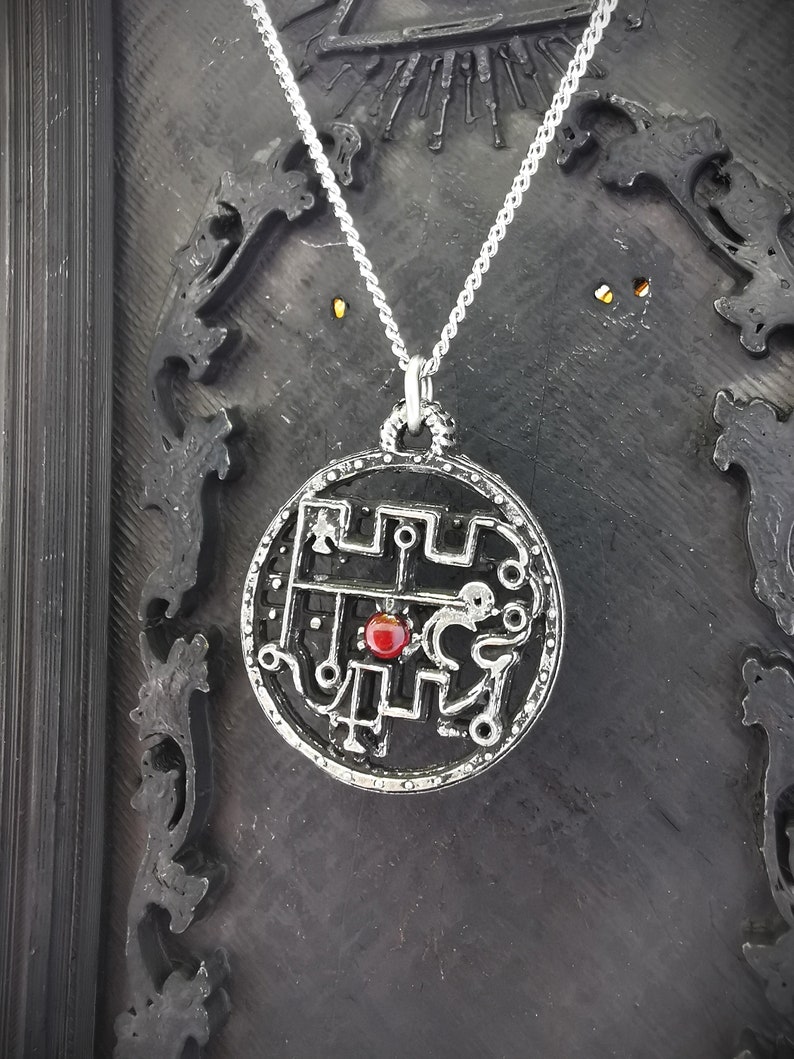 Seal Sigil of Stolas Necklace With Antique Finish - Etsy