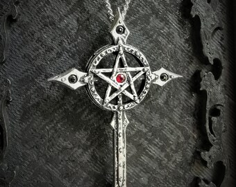 Pentagram With Cross | Etsy