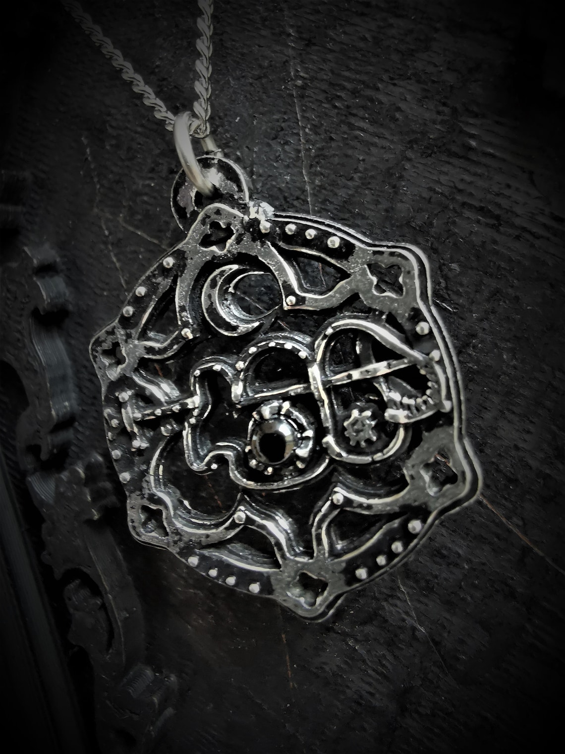 Seal Sigil of Clauneck Aka Claunt Necklace With Gemstone of - Etsy