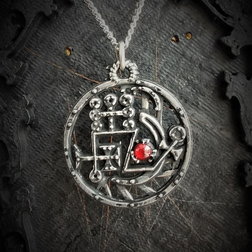 Seal Sigil of Stolas Necklace With Antique Finish - Etsy