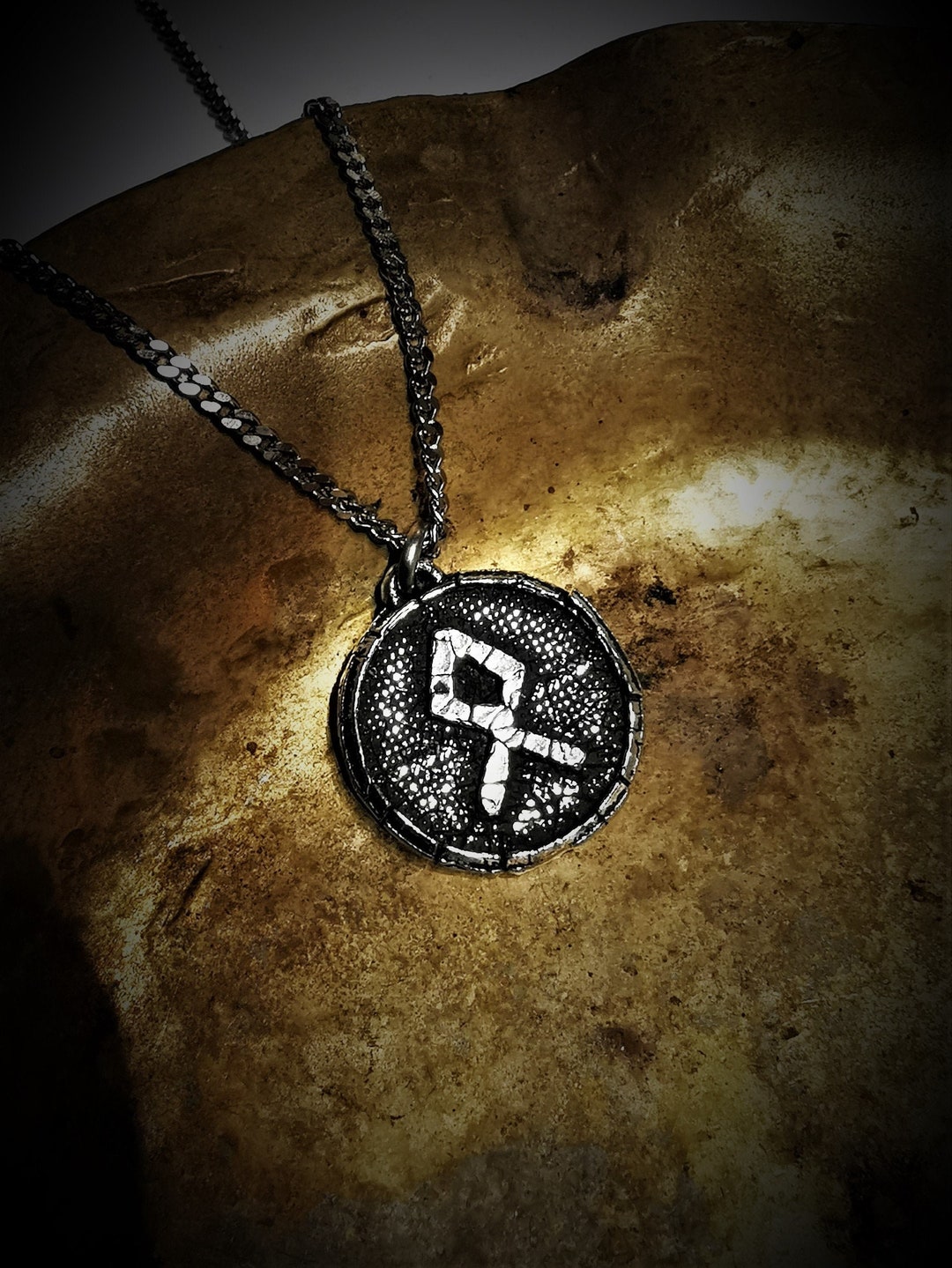 Handmade Othala Aka Odal, Rune Necklace With Antique Finish - Etsy