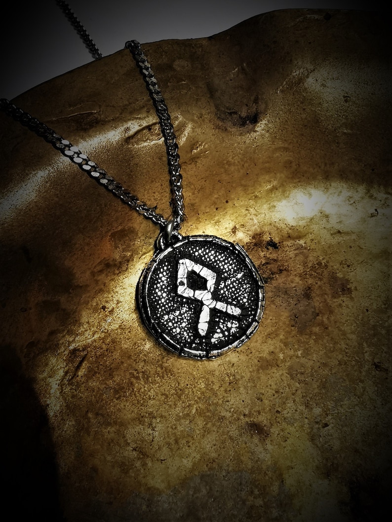 Handmade Othala Aka Odal Rune Necklace With Antique Finish - Etsy