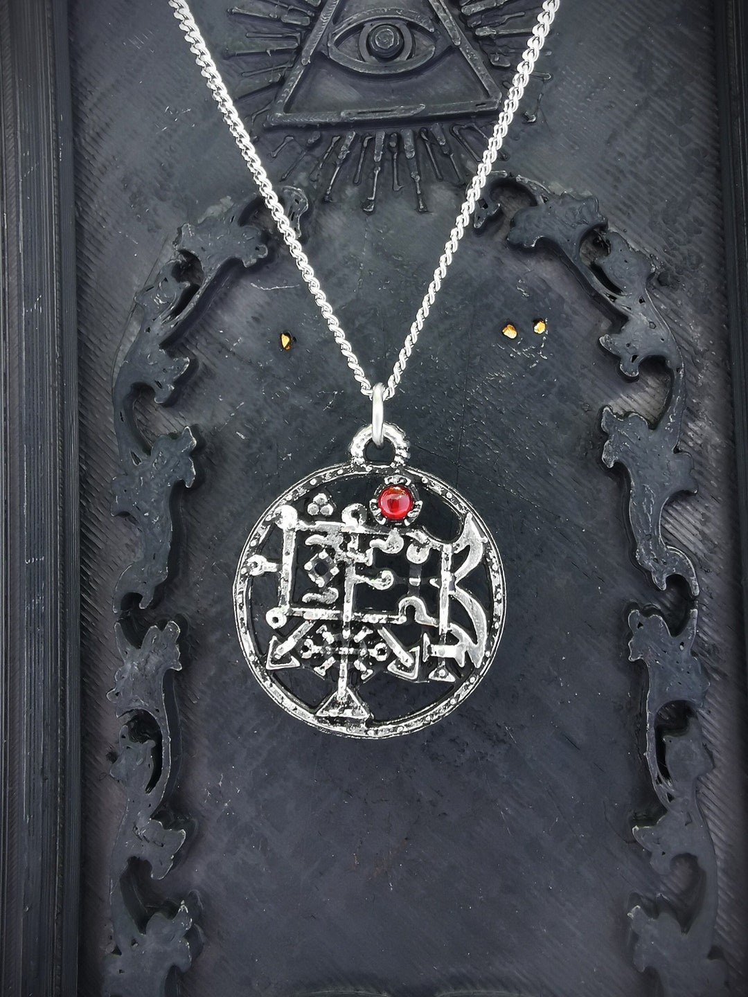 Seal Sigil of Goetia Camio Necklace With Antique Finish - Etsy