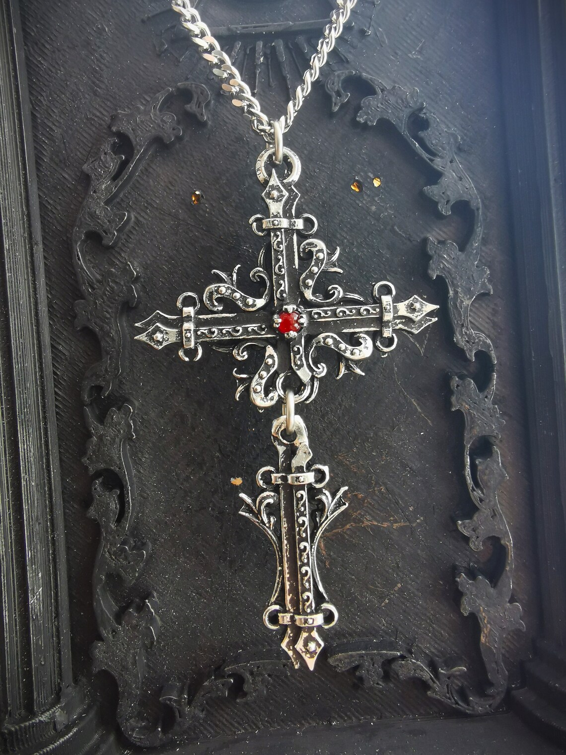Handmade 2 Parts Gothic Cross Pendant With an Antique Finish - Etsy