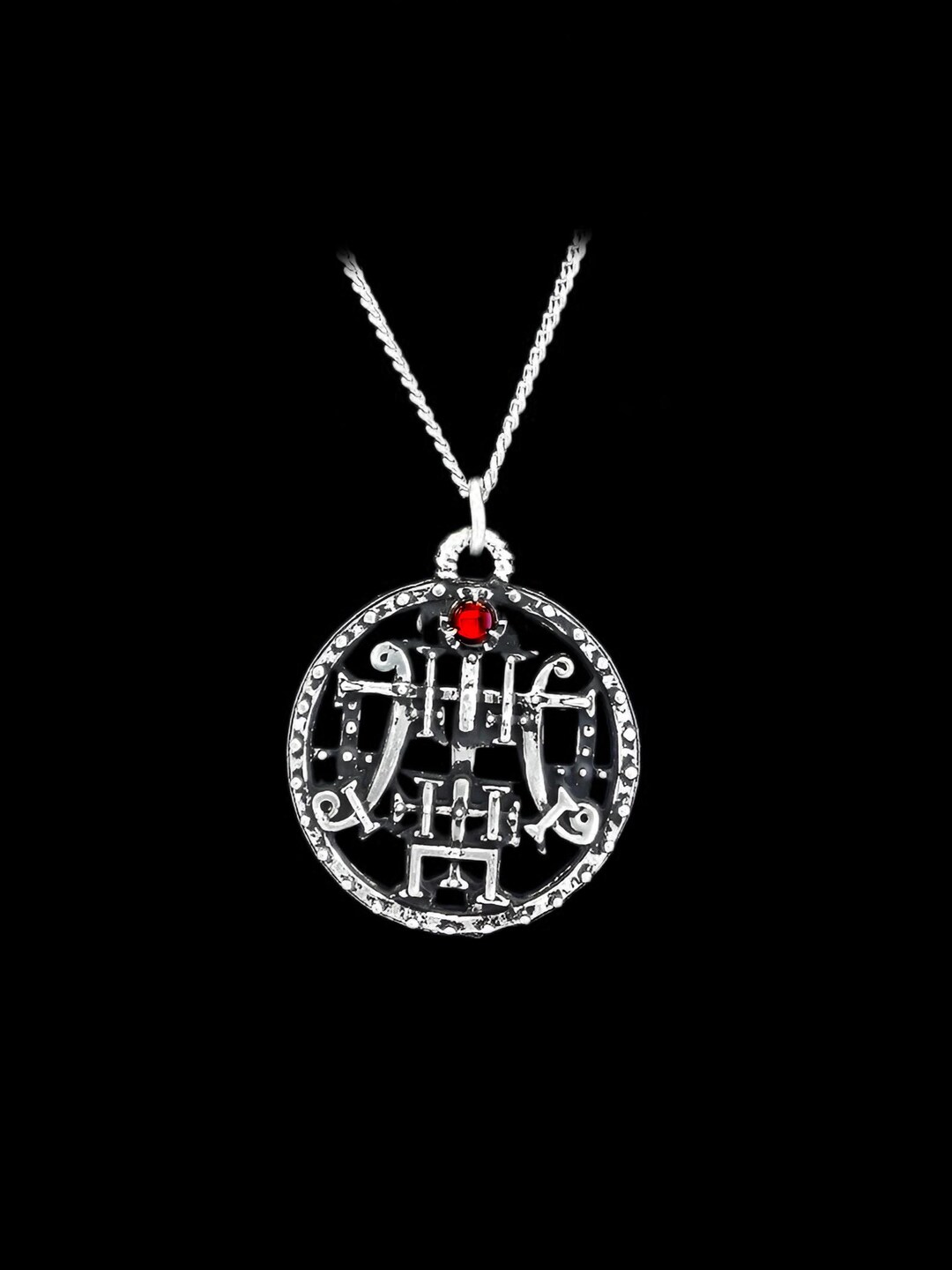 Foras Seal Pendant With Custom Gemstone - Etsy